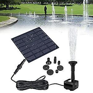 n/a Solar Panel Powered Water Fountain Pool Pond Garden Water Sprinkler Sprayer with Water Pump & 3 Spray Heads