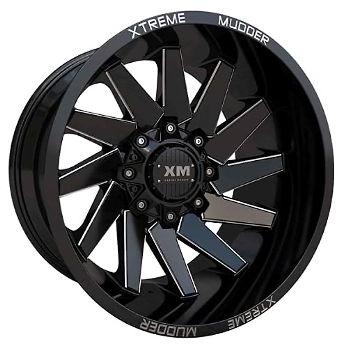 XTREME MUDDER XM-344 20X10-6 5X139.7+5X150 C.B 110 GLOSS BLACK MILLED