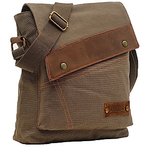 AIBAG Messenger Bag, Vintage Small Canvas Shoulder Crossbody Purse (Army Green)