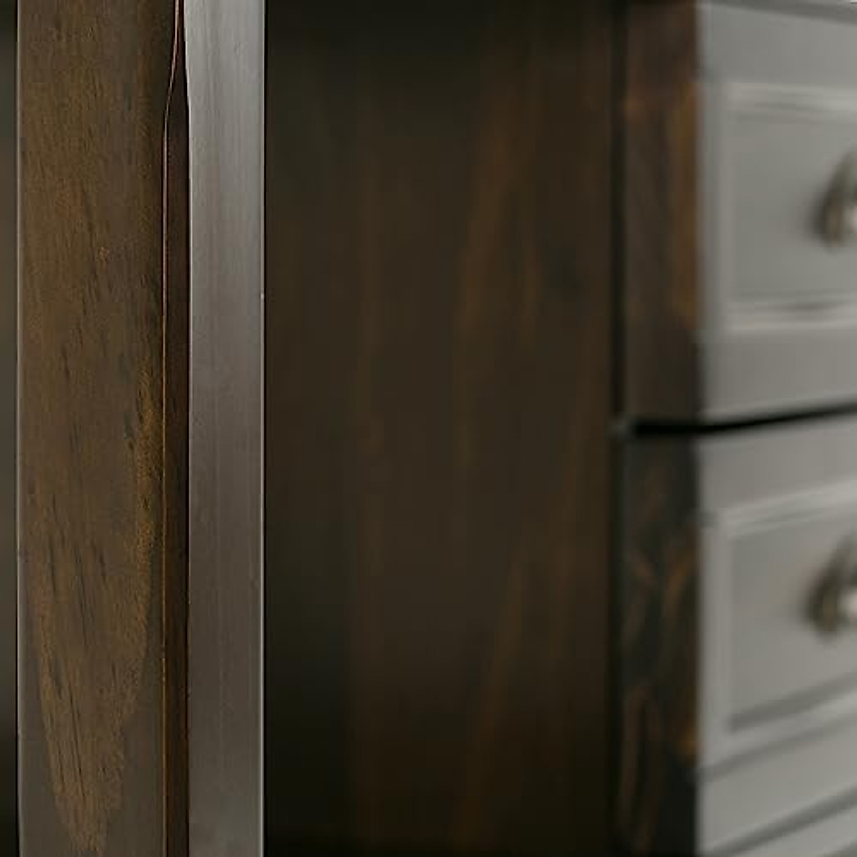 SIMPLIHOME Burlington SOLID WOOD 44 inch Wide Transitional Console Sofa Entryway Table in Mahogany Brown with Storage, 3 Drawers and 4 Shelves, for the Living Room, Entryway and Bedroom