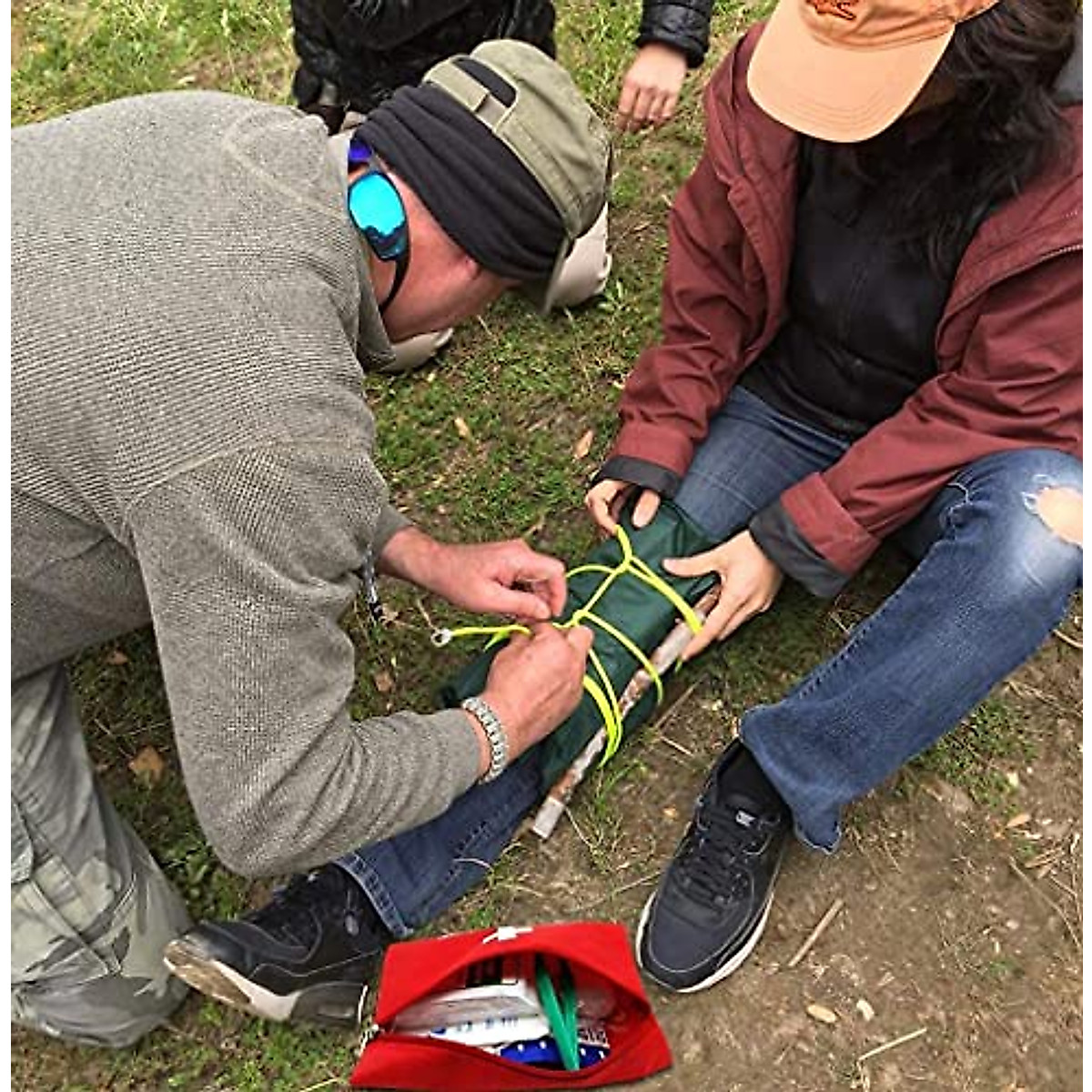 AOUTACC 12 Pack Mini First Aid Kit Empty Bag, Travel Empty First Aid Kit Pouch Bag for Emergency at Home, Office, Car, Outdoors, Boat, Camping, Hiking(Bag Only)