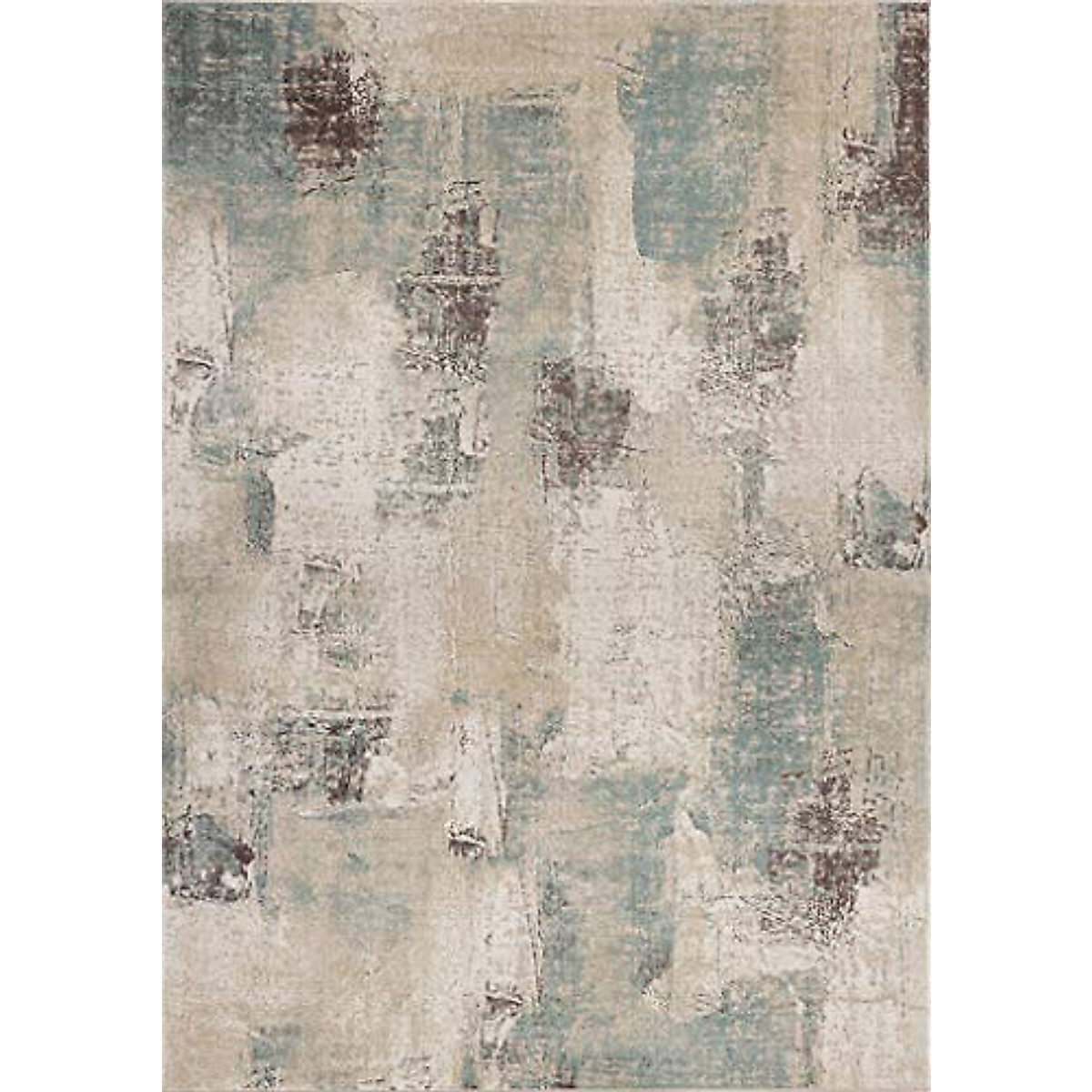 Ladole Rugs Indoor Outdoor Area Rug Living Room Bedroom Entrance Hallway Carpet in Beige Cream 5x8 (5'3" x 7'5" 160cm x 230cm)