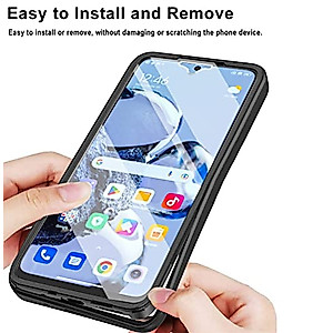 ZHOUDSAEIFD Case Compatible for Xiaomi Redmi Note 12 Pro 5G/Poco X5 Pro, 360° Full Body Protection Military-Grade Shockproof TPU Phone Cover with Screen Protector - Black