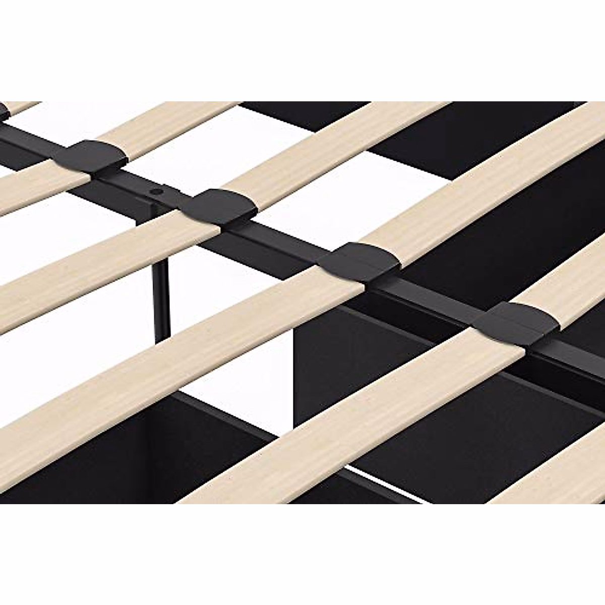 DHP Maven Upholstered Platform Bed for Raised Mattress-Support with Underbed Storage Drawers, No Box Spring Needed, King, Gray Linen