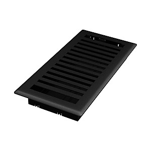 Imperial RG3439 Montezuma Decorative Floor Register, 4 x 10-Inch, Black Iron