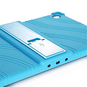 HminSen for Lenovo Tab M10 HD 2nd Gen Case 10.1 Inch 2020 (TB-X306F TB-X306X), Soft Silicone Stand Cover for New Barnes & Noble Nook 10 HD Tablet 2021 (Black)