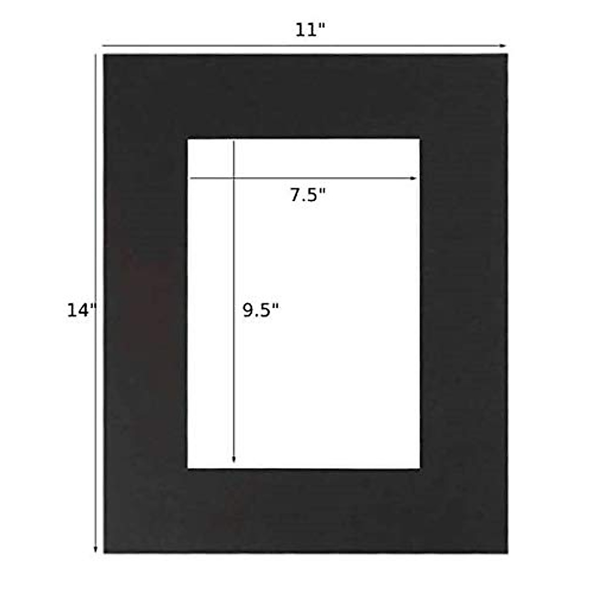 A Plus Max Black 11x14" Mat Board For Picture Framing Pack of 20