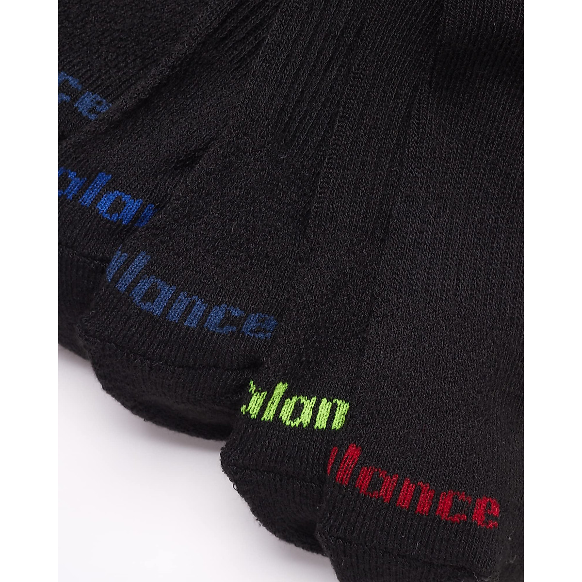 New Balance Boys' Performance No Sweat Low Cut Socks with Arch Support (8 Pack), Size Large, Black