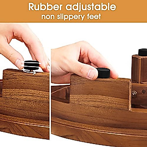 Rose Home Fashion 16.5" Teak Shower Bench, Teak Shower Stool, Corner Shower Bench, Corner Shower Stool, Teak Corner Shower Bench, Teak Shower Seat, Assembly Required