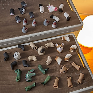 AQKILO Squirrel Finger Puppet Set, Animals Puppet Show Theater Props, Novelty Toys Weird Stuff Gifts