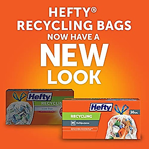 Hefty Recycling Trash Bags, Clear, 30 Gallon, 36 Count