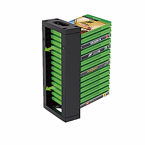 ECHZOVE Xbox Game Case Storage Wall Mount, Xbox One Game Holder Wall Mount Compatible with Xbox Series X/S Games PS5 PS4 Games (Up to 14 Game Boxes)