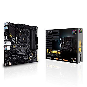 ASUS TUF Gaming B450M-PRO S AMD AM4 (3rd Gen Ryzen™) Micro ATX Gaming Motherboard (8+2 Power Stages, 2.5Gb LAN, BIOS Flashback, AI Noise-Canceling Mic, USB 3.2 Gen 2 Type-A and Type-C, Aura Sync RGB)