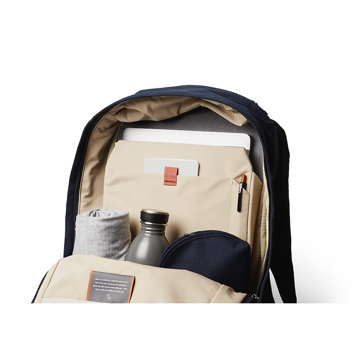 Bellroy Classic Backpack, Second Edition (Unisex Everyday Backpack, Fits 15 Inch Laptop, 20 Liter Capacity, Water-resistant Woven Fabric, Slim Design) - Navy