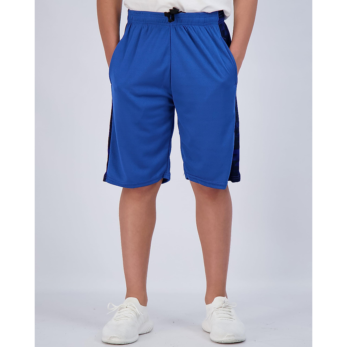 Boys Workout Quick Dry Shorts Youth Clothes Mesh Active Athletic Basketball Soccer Kid Gym Running Teen Dry-Fit L (12-14) 5-Pack