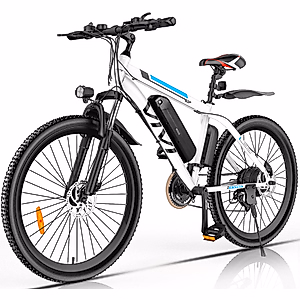 Vivi Electric Bike for Adults 26 Inch 500W Ebike for Adults Removable 48V Battery, Electric Mountain Bike 21 Speed Gears, Electric Bicycle 50 Miles/Pedal Assist, UL 2849 Certified