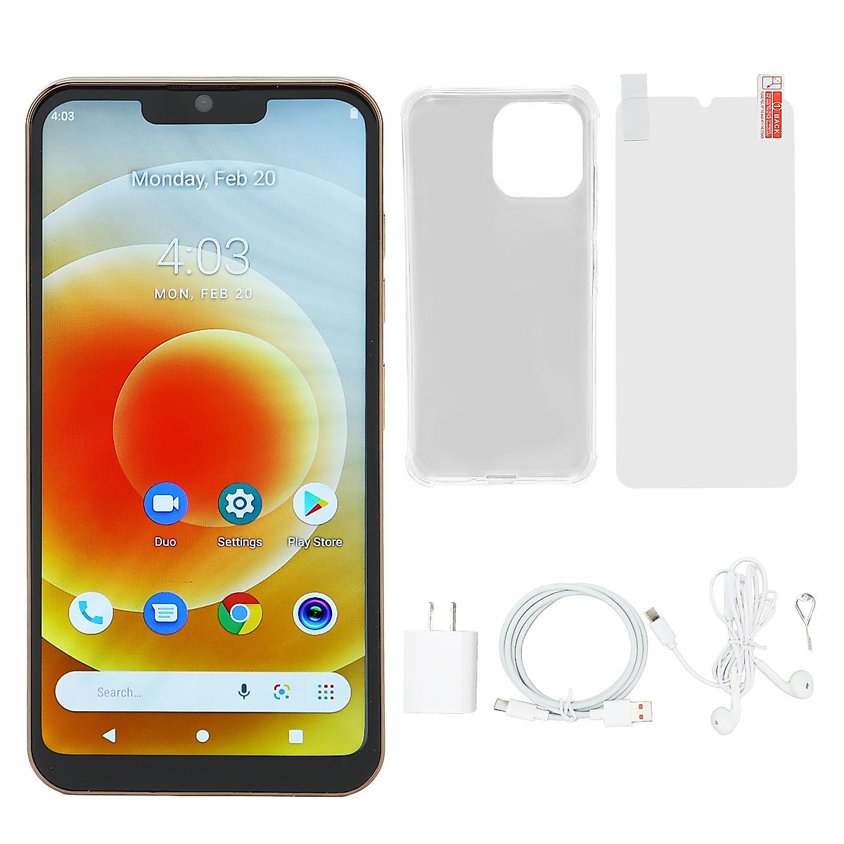 Airshi 4G Mobile Phone, Unlocked Smartphone 5G WiFi Face Recognition 4GB RAM 64GB ROM for Phone Call (US Plug)