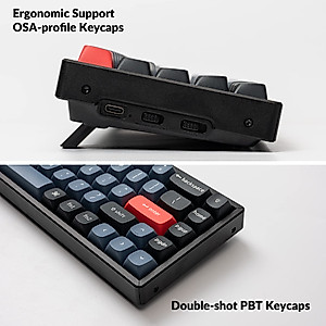 Keychron K6 Pro Wireless Custom Mechanical Keyboard, QMK/Launcher Programmable Macro, Hot-Swappable Keychron K Pro Red Switch, 65% Layout Aluminum RGB Backlit Office Keyboard for Mac Windows Linux