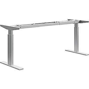 HON Coordinate Height-Adjustable Base - 3-Stage Expandable Desk or Table Base, Nickel (HHAB3S2L)