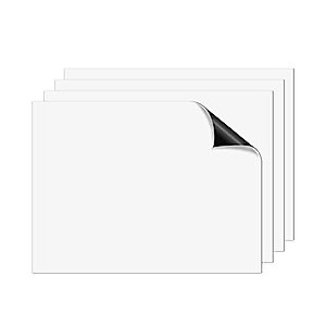 5 Dry Erase White Magnetic Sheets - 9" X 12" - Magnetic White-Board Write on Wipe Off Sheets - Total of 5 Sheets. The Best Flexible Dry Erase Sheets ON The Market! Without Markers