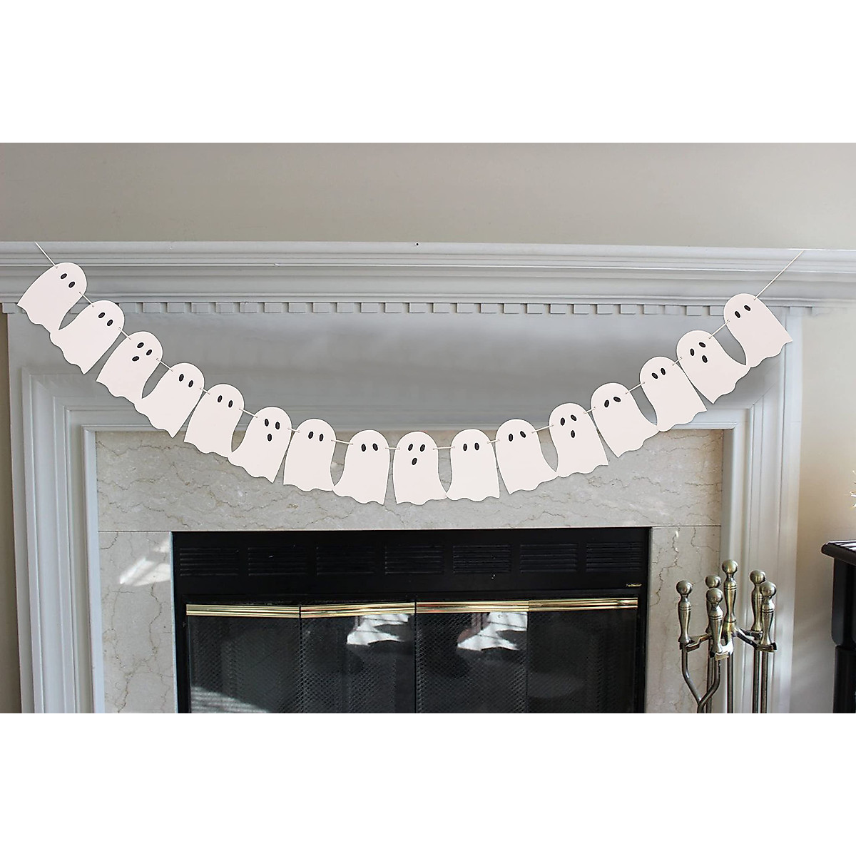 Halloween Ghost Garland - Scary Halloween Decoration, Ghost Banner, Halloween Decorations Indoor, Haunted House Decoration(16 pcs)