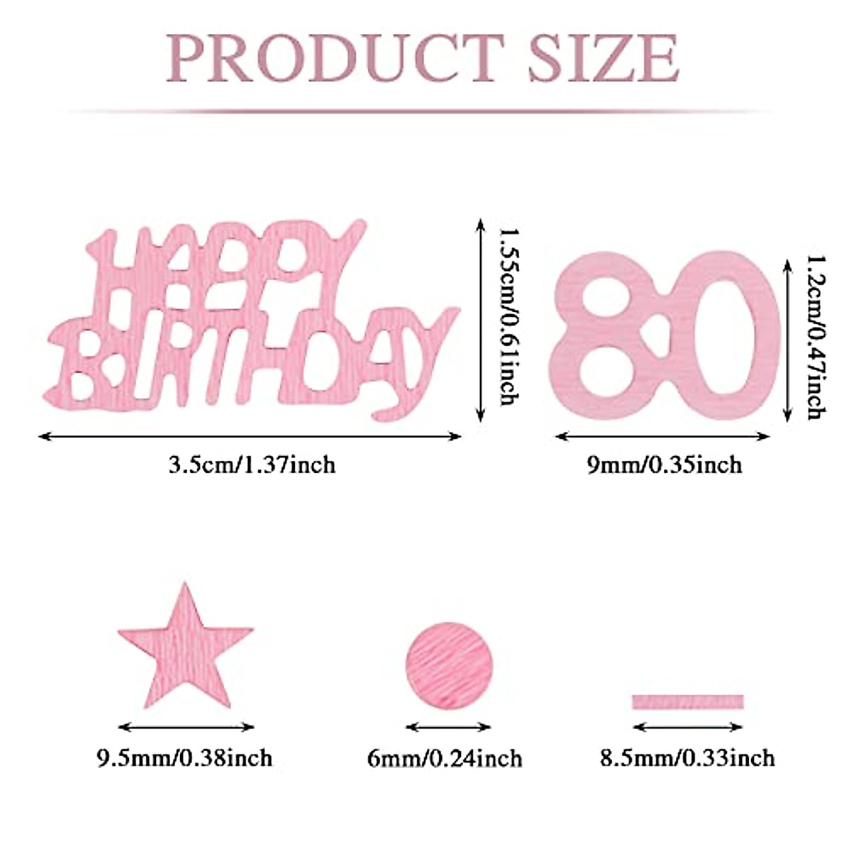 700 Pieces Happy Birthday Confetti Number 80 Metallic Sequins Table Confetti Special Events Cake Confetti Table Scatters Decorations Supplies for Birthday, Anniversary (80th Style)