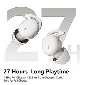 Wireless Earbuds for Sleeping, Smaller and Lighter Ultra-Soft Comfortable in-Ear Headphones Noise Blocking Designed for Sleep, Insomnia, Side Sleeper, Snoring, Air Travel, Meditation, Relaxation
