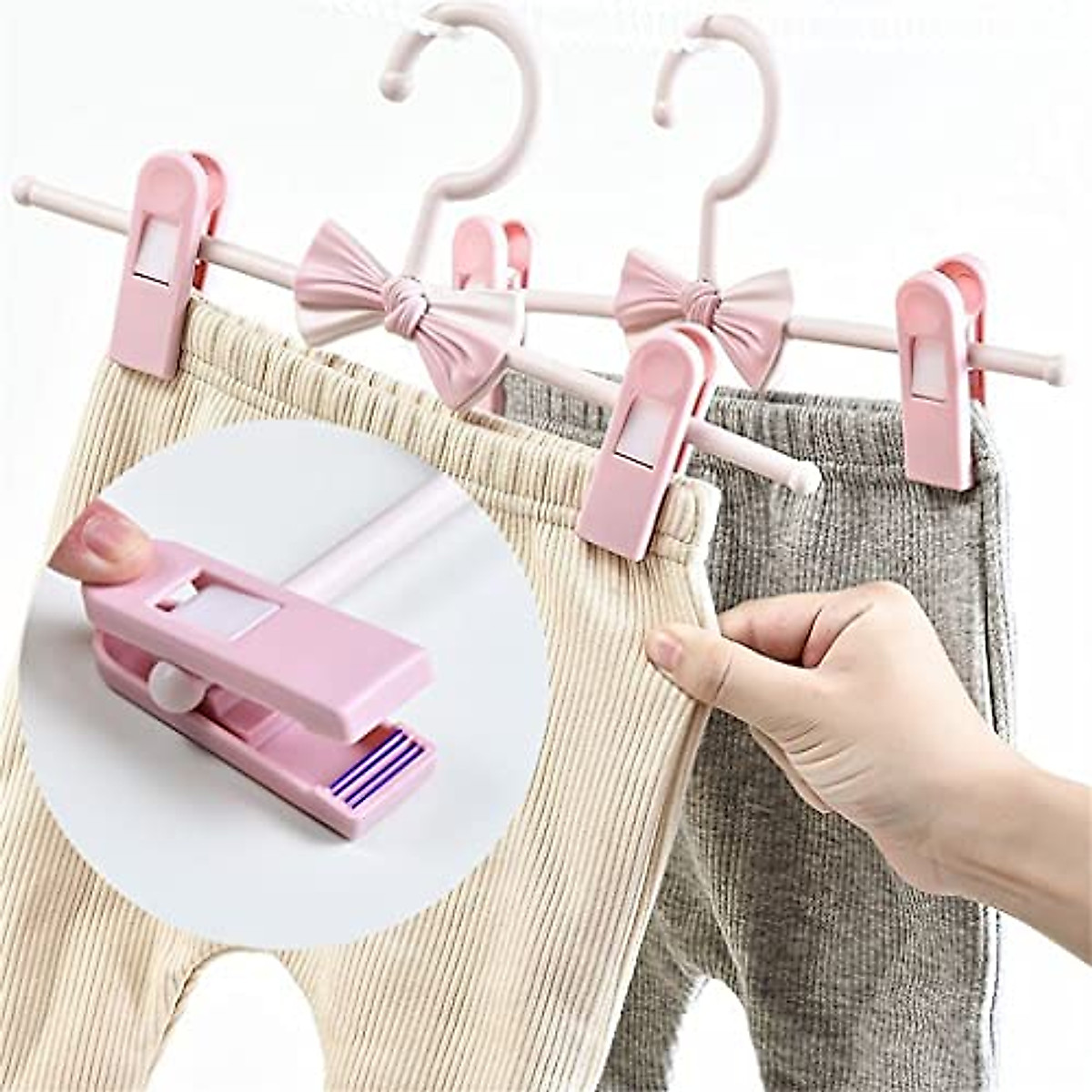 IULJH Plastic Non-Slip Clothes Hanger Trouser Clip Adjustable Telescopic Trouser Rack ( Color : Black-JoJo's Bizarre Adventure1 , Size : 27.5cm )