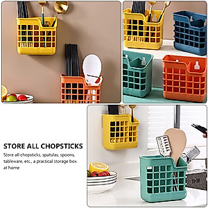 HEMOTON Cutlery Caddy Organizer Wall Mount 2 Compartment Utensil Spatula Forks Spoons Knives Holder Kitchen Countertop Storage Silverware Organizer 3pcs