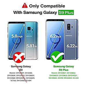 Rayboen for Samsung Galaxy S9 Plus Case (Not for S9 5.8in), Crystal Clear Shockproof Non-Slip Anti-Yellowing Protective Phone Case, Hard PC Back & Soft TPU Frame Slim Cover for Galaxy S9+ Plus