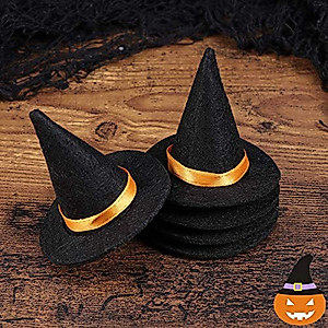 Lizard Clothes for Bearded Dragons, Halloween wizard Hat with Elastic Chin Strap Reptile Apparel Outfit Witch Cap Halloween Costume Party Cosplay Dress up Photo Props for Small Animals (Black)
