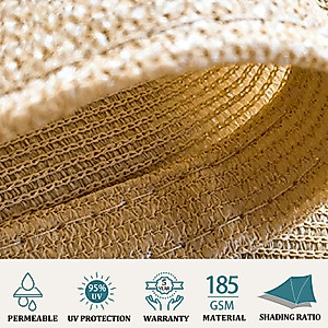 Shade&Beyond 11'12''x11'12'' Sun Sail Shade UV Block Sunshade Sail for Patio Backyard Yard Sand Desert