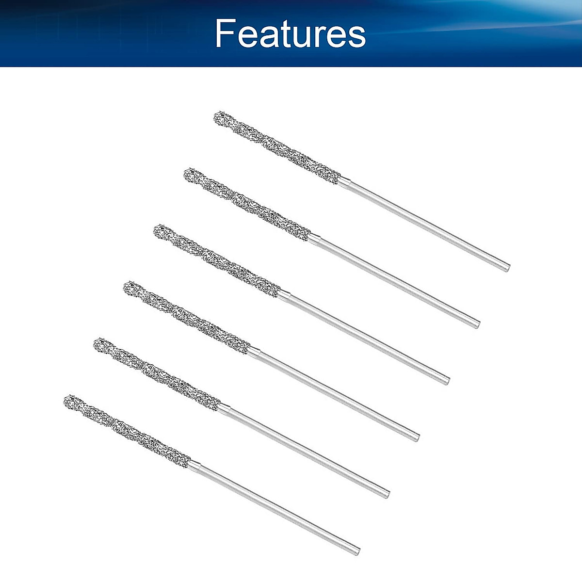 Bettomshin 10Pcs Diamond Drill Bit, 1mm Diamond Twist Drill Bit Set for Drilling Stone Jewelry Sea Glass Beach Shells Gemstones