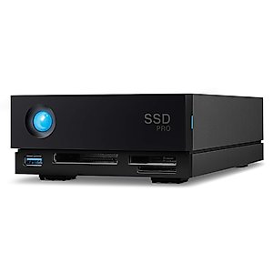 LaCie 1big Dock 4TB External Solid State Drive Desktop SSD – Thunderbolt 3, FireCuda NVMe SSD up to 2800 MB/s for Mac and PC Desktop, Data Recovery (STHW4000800)