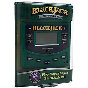RecZone LLC Vegas Gambling Electronic Travel Game Pack - Slot Machine, Solitaire, and Blackjack Handheld Game