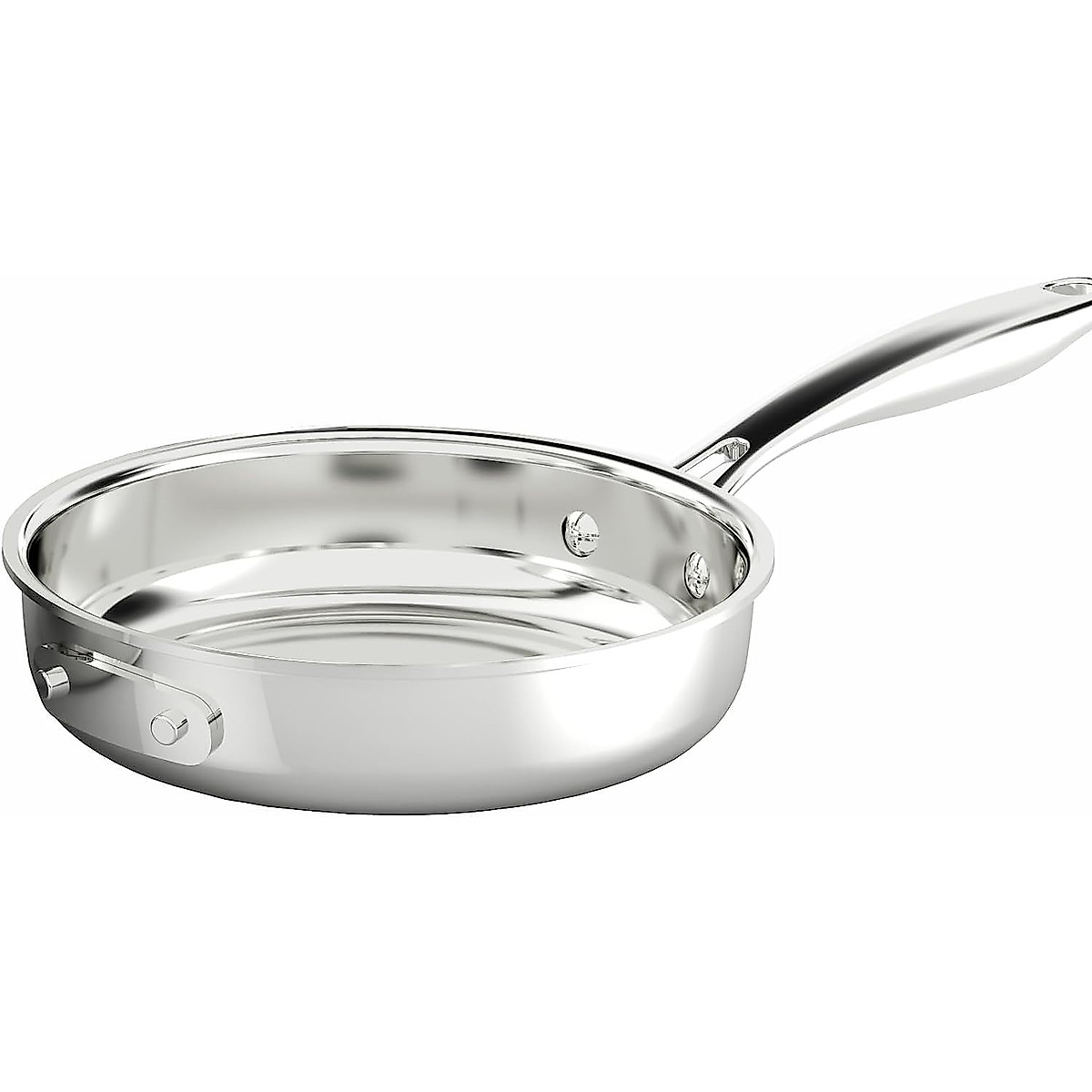 Nuwave Whole Body 3-Ply Stainless Steel Frying Pan Skillet 10", Premium 18/10, Even-Heating Tech&Heavy-Duty Construction,