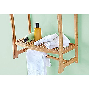 Best Living Wall Mount Shelf, 19.9 by 9.8 by 21.26-Inch, Bamboo