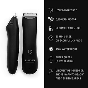 MANSCAPED Trim & Snip 2, Men's Bathroom Toiletry Grooming Tools, Includes The Lawn Mower 2, High Performance Electric Hair Trimmer, Stainless Steel 4 Piece Nail Kit