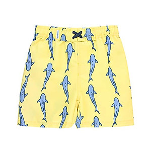RUGGEDBUTTS Boys' Swim Trunks, Yellow, 12-18 Months