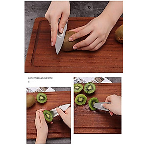 AnSaw Kiwi Spoon knife 2-in-1 Reusable avocados Fruit Cutter Peeler Spoons, Stainless Steel Multi Use For Home Kitchen and Travel Utensil,Set of 4