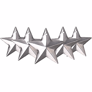 Mini Metal Barn Star Antique Barn Star Halloween Christmas Day Vintage Mini Star Home Decoration for Farmhouse Home Door Wall Decor, 1.18 Inch (Silver,52 Pieces)