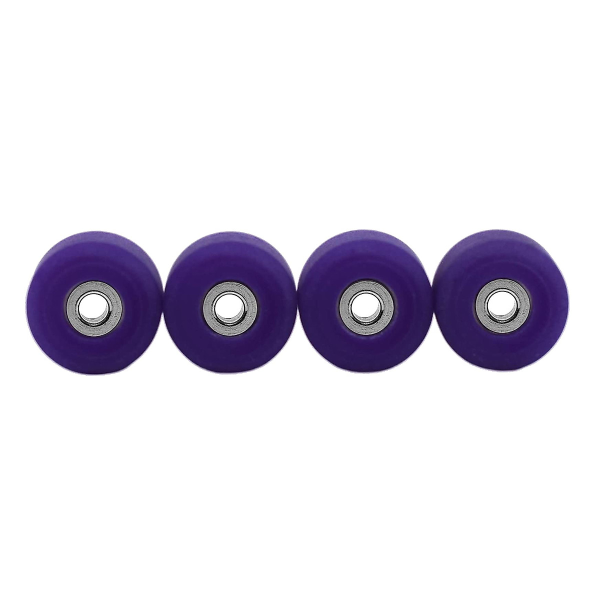 Teak Tuning Apex 61D Urethane Fingerboard Wheels - New Street Shape, 7.7mm Diameter - Ultra Spin Bearings - Made in The USA - Grape Colorway