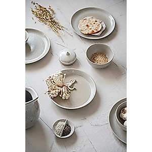 Bloomingville Neutral Reactive Glaze Stoneware Pitcher, 9.5", Bone