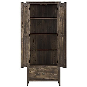 Ameriwood Home Farmington Wide Storage Cabinet, 30", Rustic