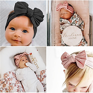 DRESHOW BQUBO Baby Nylon Headbands Hairbands Hair Bow for Girls Newborn Infant Toddlers Hair Accessories