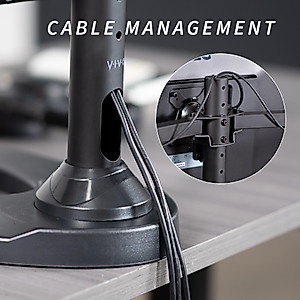 VIVO Steel Quad 13 to 32 inch LED LCD Computer Monitor Heavy Duty Freestanding Mount, 3 Plus 1 Fully Adjustable Stand, Holds 4 Screens, STAND-V104F