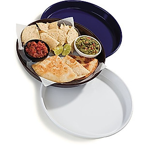 Carlisle FoodService Products Plastic Serving Tray, 13 Inches, Cobalt