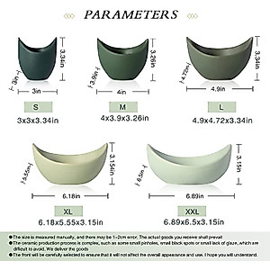 Decorative Lotus Bowl Unique Ceramic Bowl for Salad Ideal for Home and Restaurant (Green)