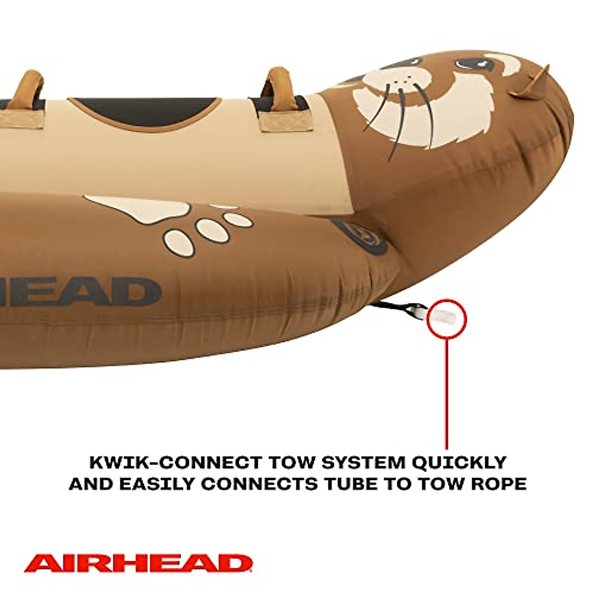 AIRHEAD Towable Animal Tube, Otter, 1-2 Rider Towable Tube for Boating