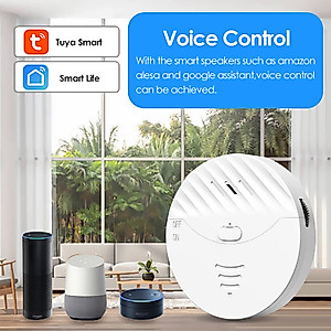 WiFi Door Window Alarm: Smart Window Alarm,Vibration Sensors with 130dB Alarm and Free App Alerts, Compatible with Alexa Google Home, Glass Break Security Alarm Sensor for Kids Garage Office